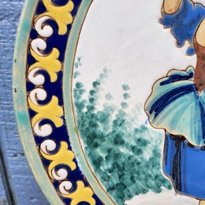 Antique Italian Large Round Platter or Wall Plate - Etsy
