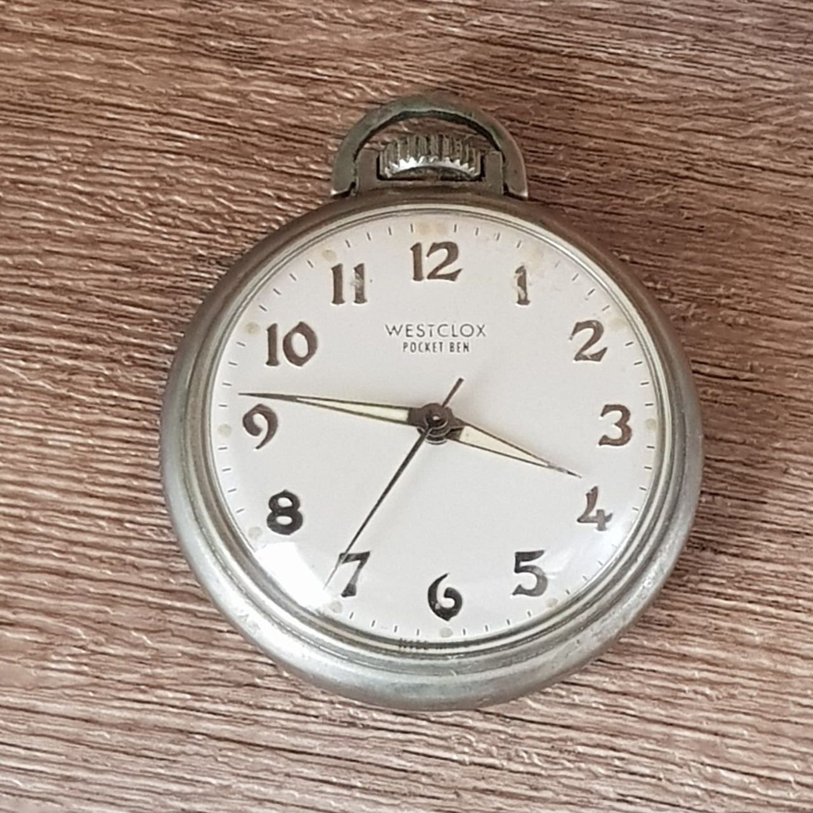 Westclox Pocket Ben Mechanical Wind up Pocket Watch Made in USA Working ...