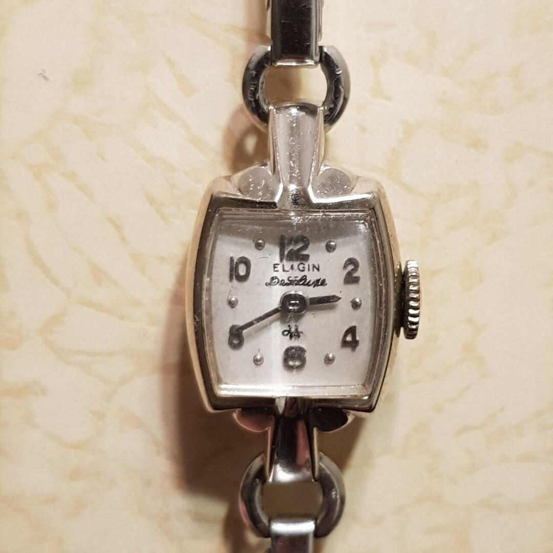 Elgin Deluxe 14 Karat Gold Ladies Wrist Watch 17 Jewels in Star Watch ...