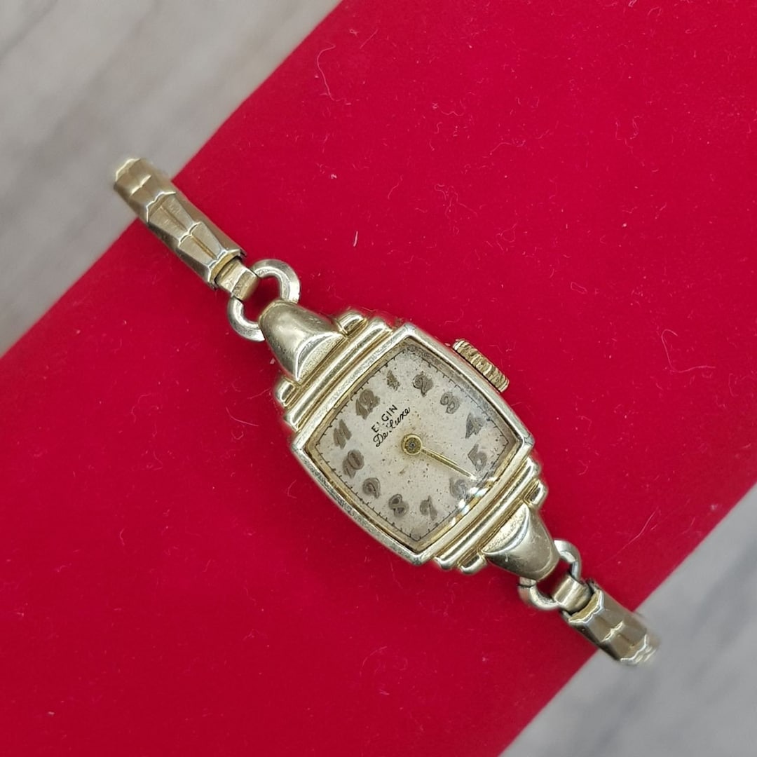 Elgin Deluxe Ladies Wrist Watch 17 Jewels 10K Gold Filled With JB ...