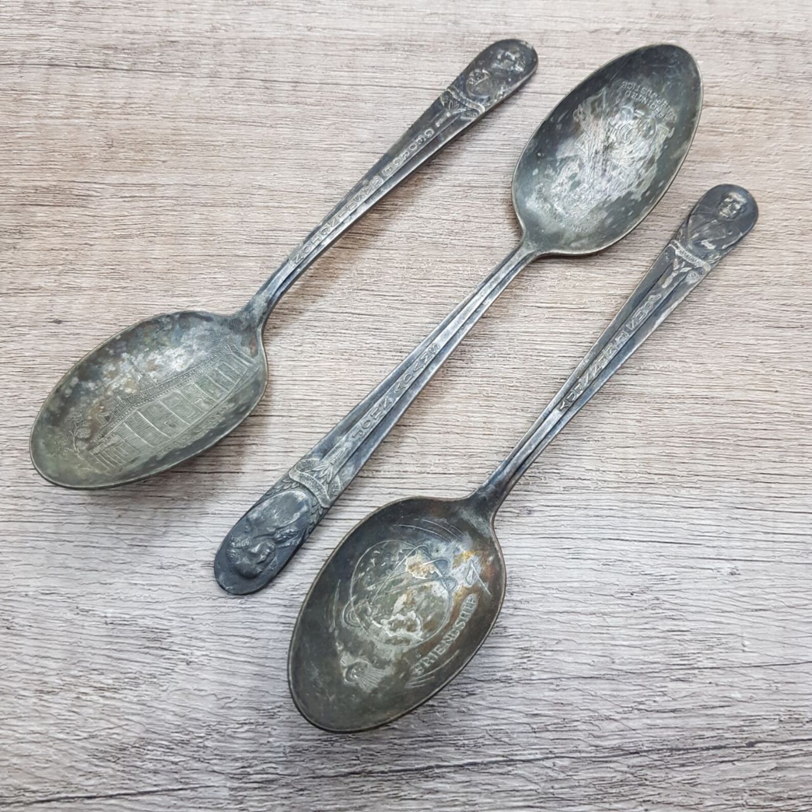 WM Rogers Collectible Souvenir President Spoon Set of 3 - Etsy