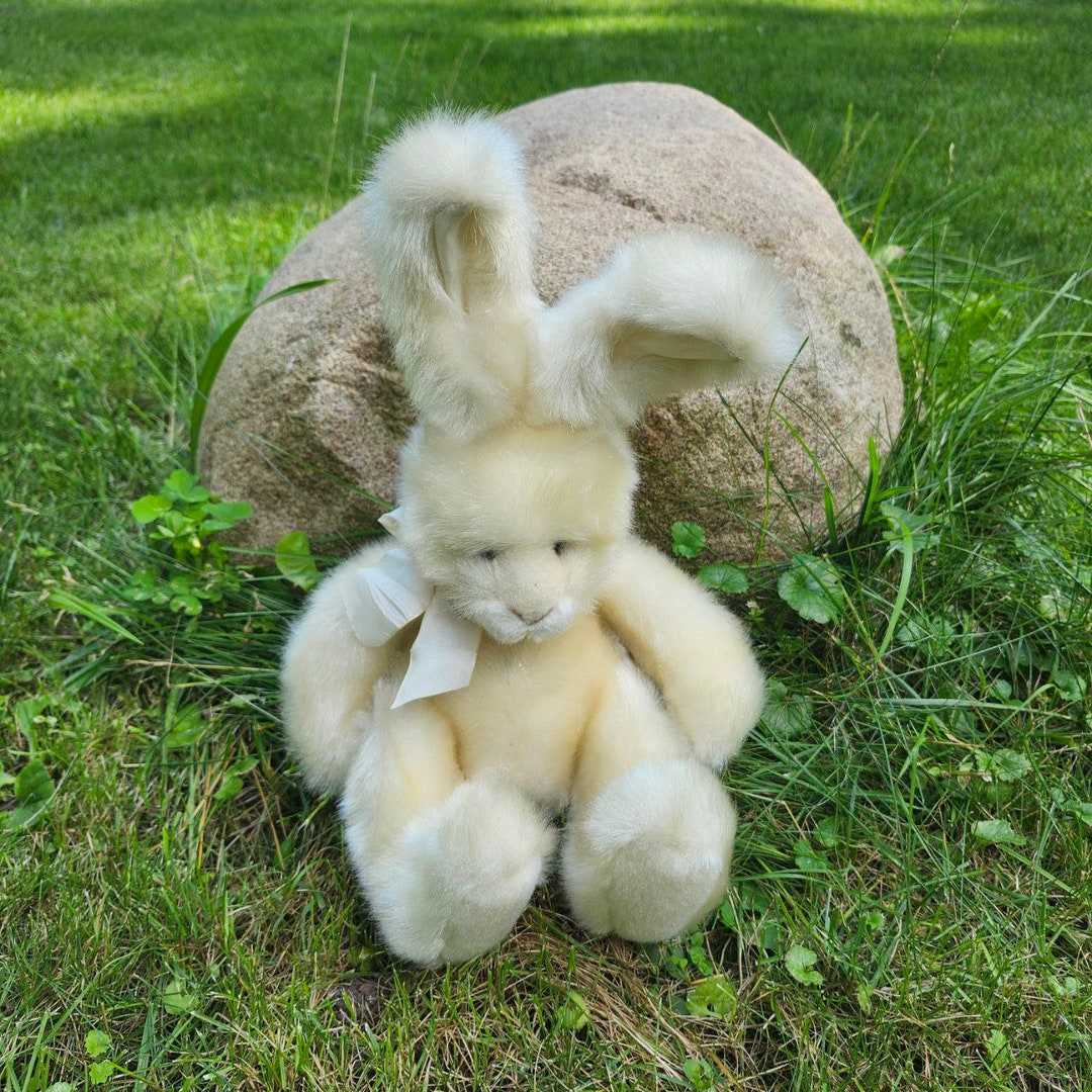 Sugar Puff Russ Berrie White Rabbit Soft Toy Plush - Etsy