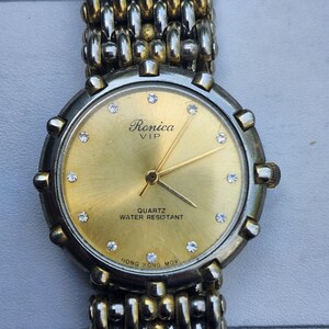 Ronica VIP Gold and Silver Tone Quartz Women’s Wrist Watch Working - Etsy