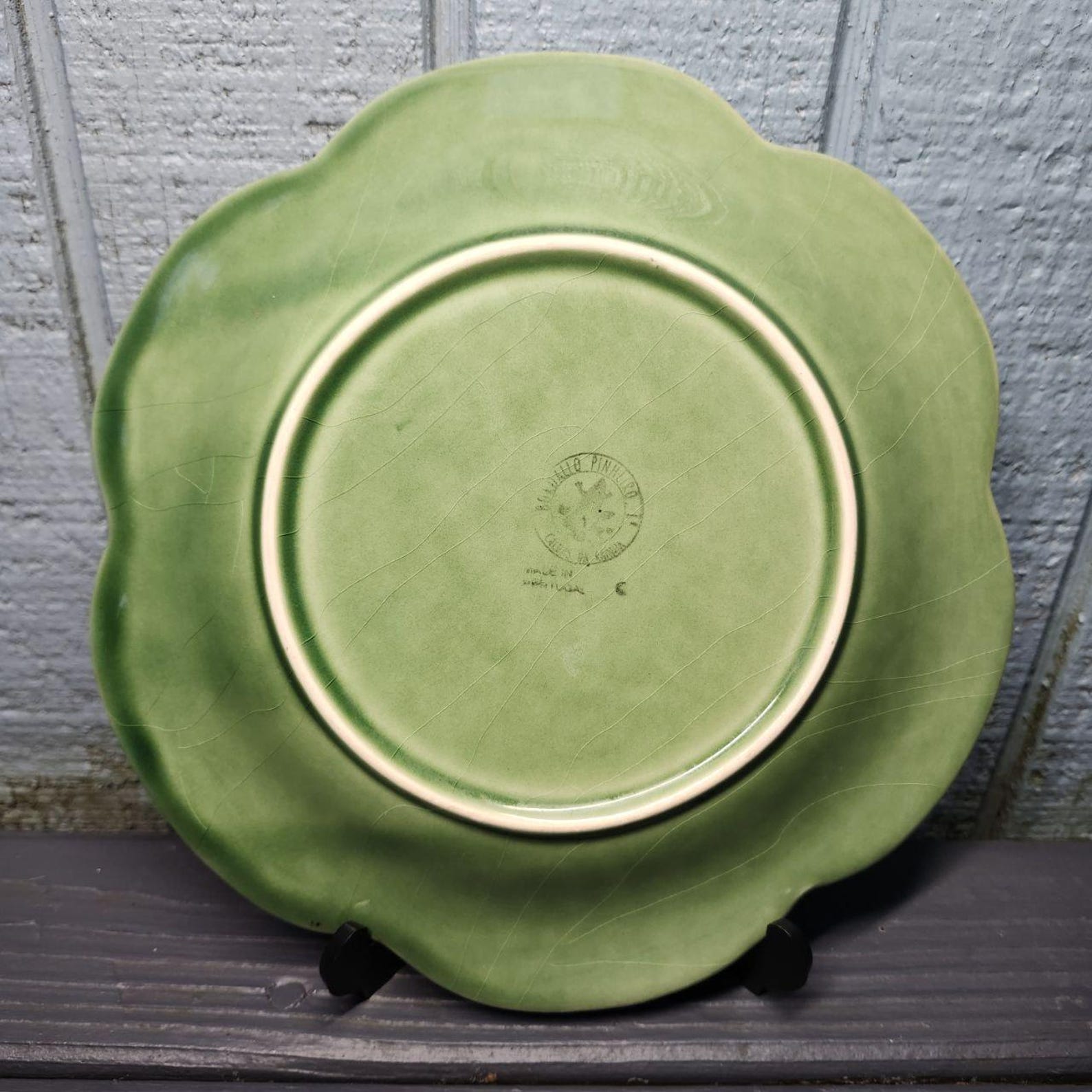 Bordallo Pinheiro Green Cabbage Plates - Etsy