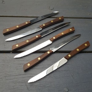 Utica Tungsten Kutmaster Stainless Steel Vintage Knives Set of 6 Pieces ...