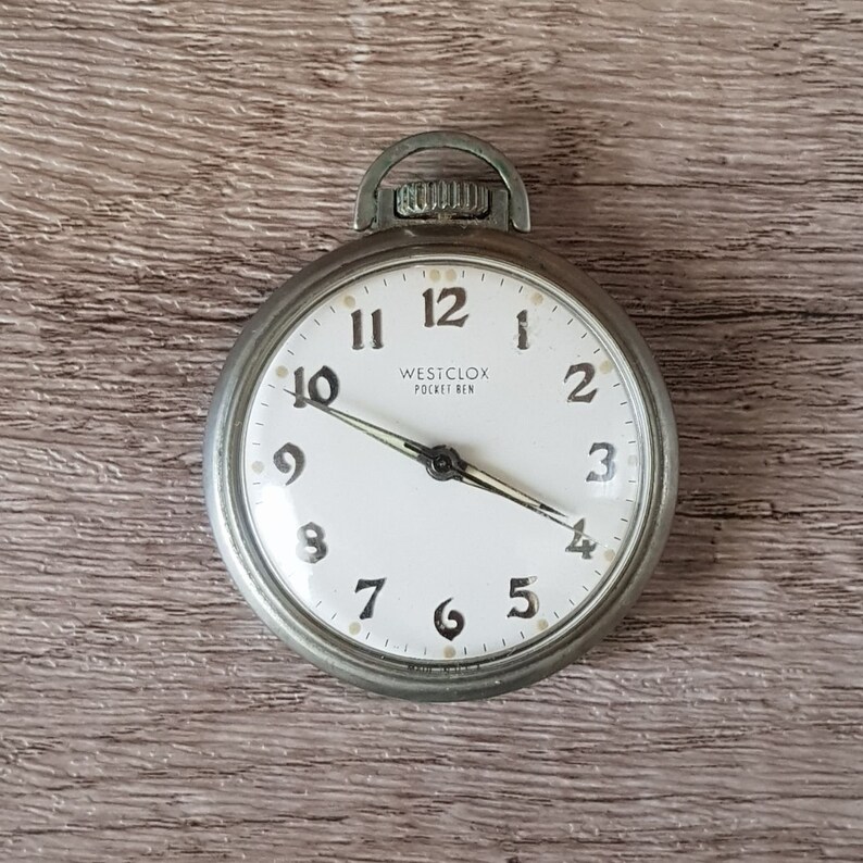 Westclox Pocket Ben Mechanical Wind up Pocket Watch Made in USA Working ...