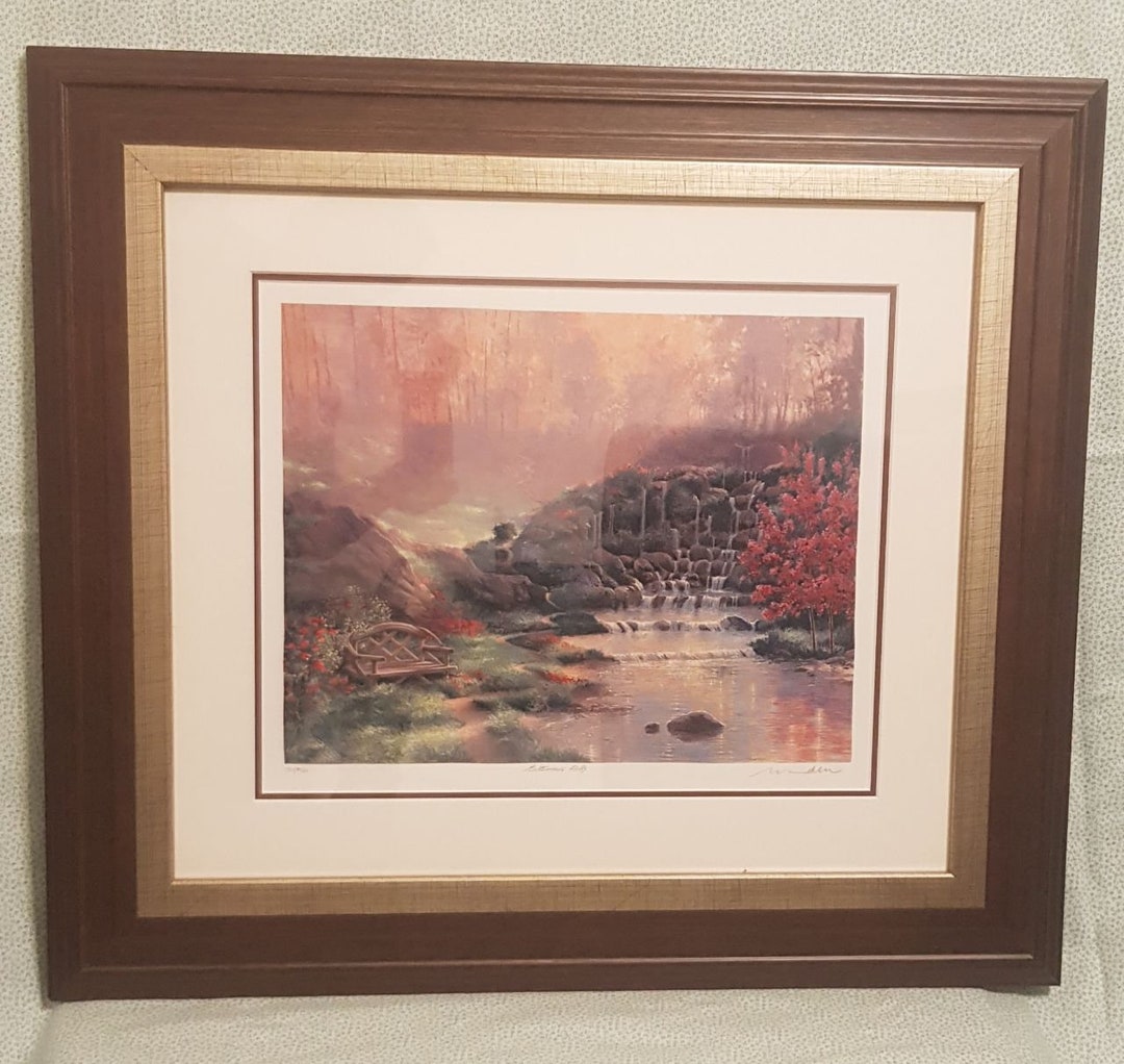 Andrew Warden Signed and Numbered Framed Seriolithograph Autumn Falls ...