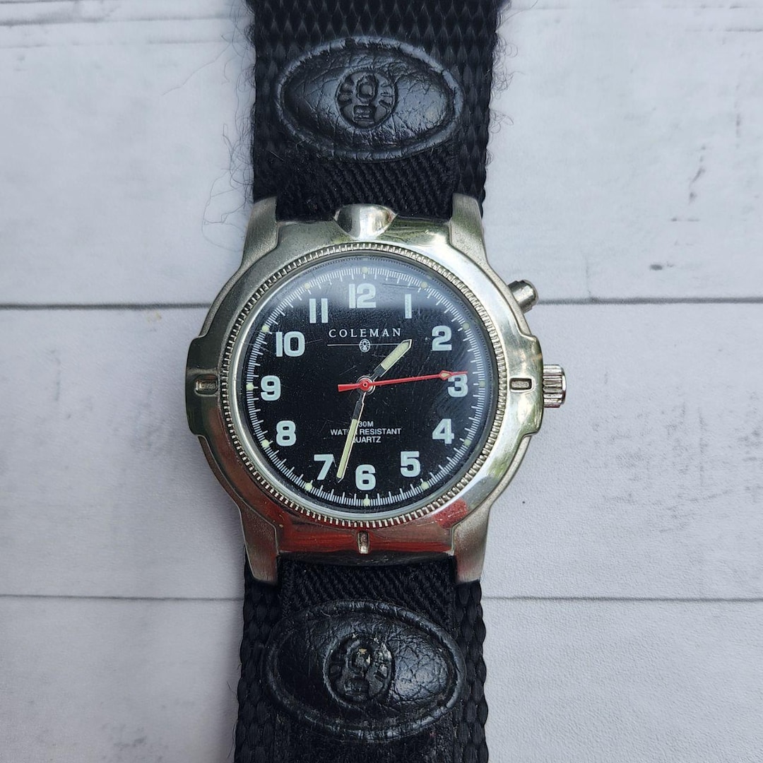 Coleman Men's Quartz Wrist Watch With Flashlight Working - Etsy