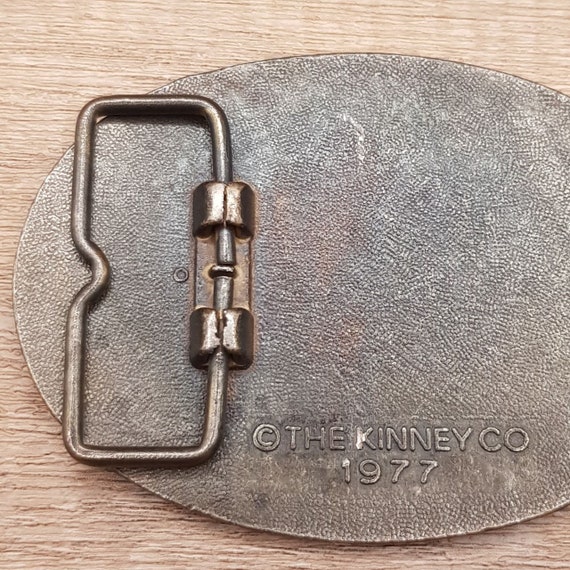 The Kinney Co PAT Brass Belt Buckle 1977 - Gem