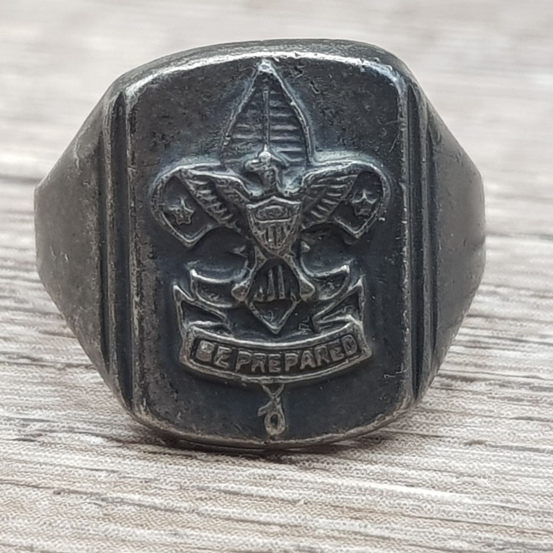 Vintage Sterling Boy Scout Be Prepared Signet Ring - Etsy