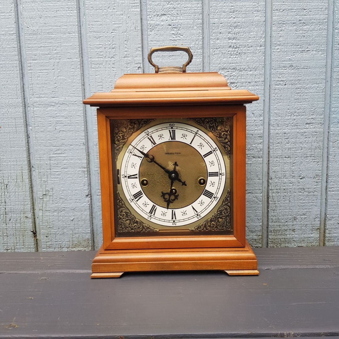 Hamilton Whitehall Mantel Clock in Walnut Case Made in West Germany - Etsy