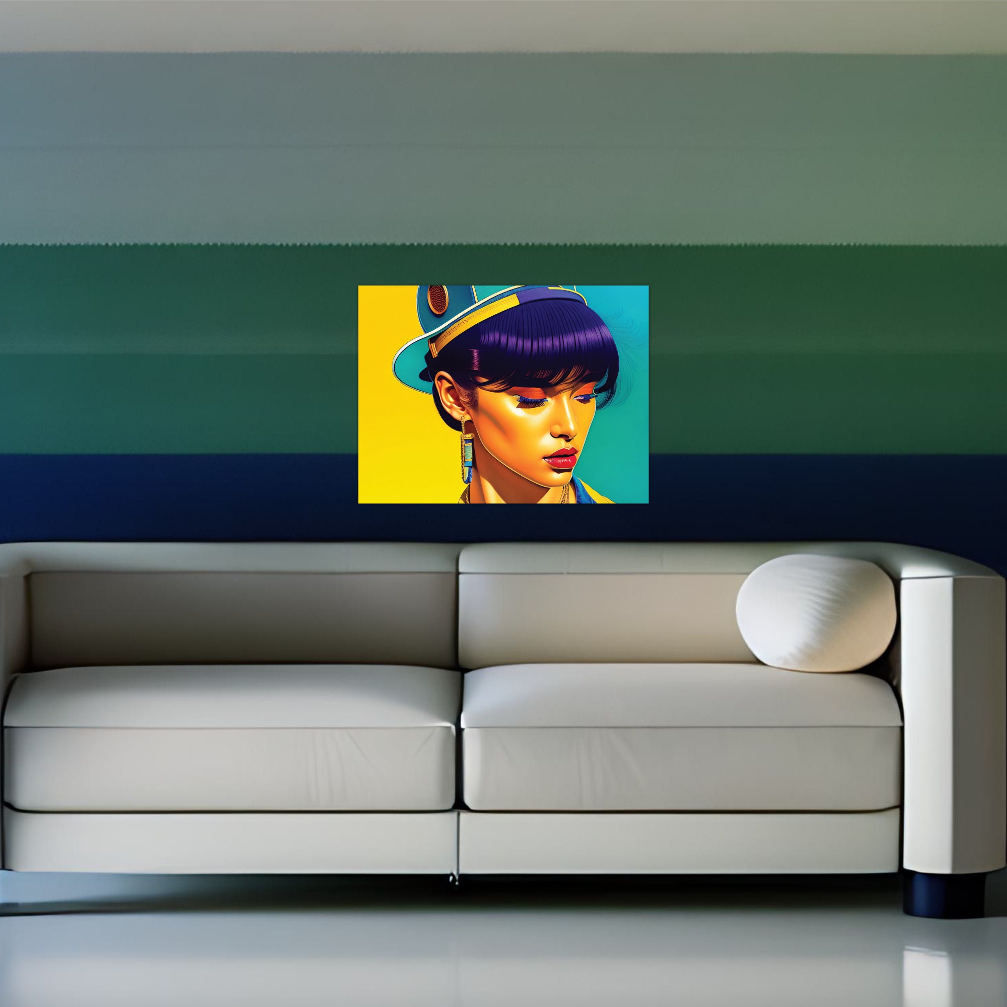 Colorful Retro Art for Living Room Wall Art Gift for Her 90s Art Print ...