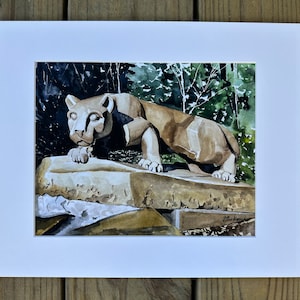Nittany Lion Shrine, Penn State Painting. Matted Watercolor Print - Etsy