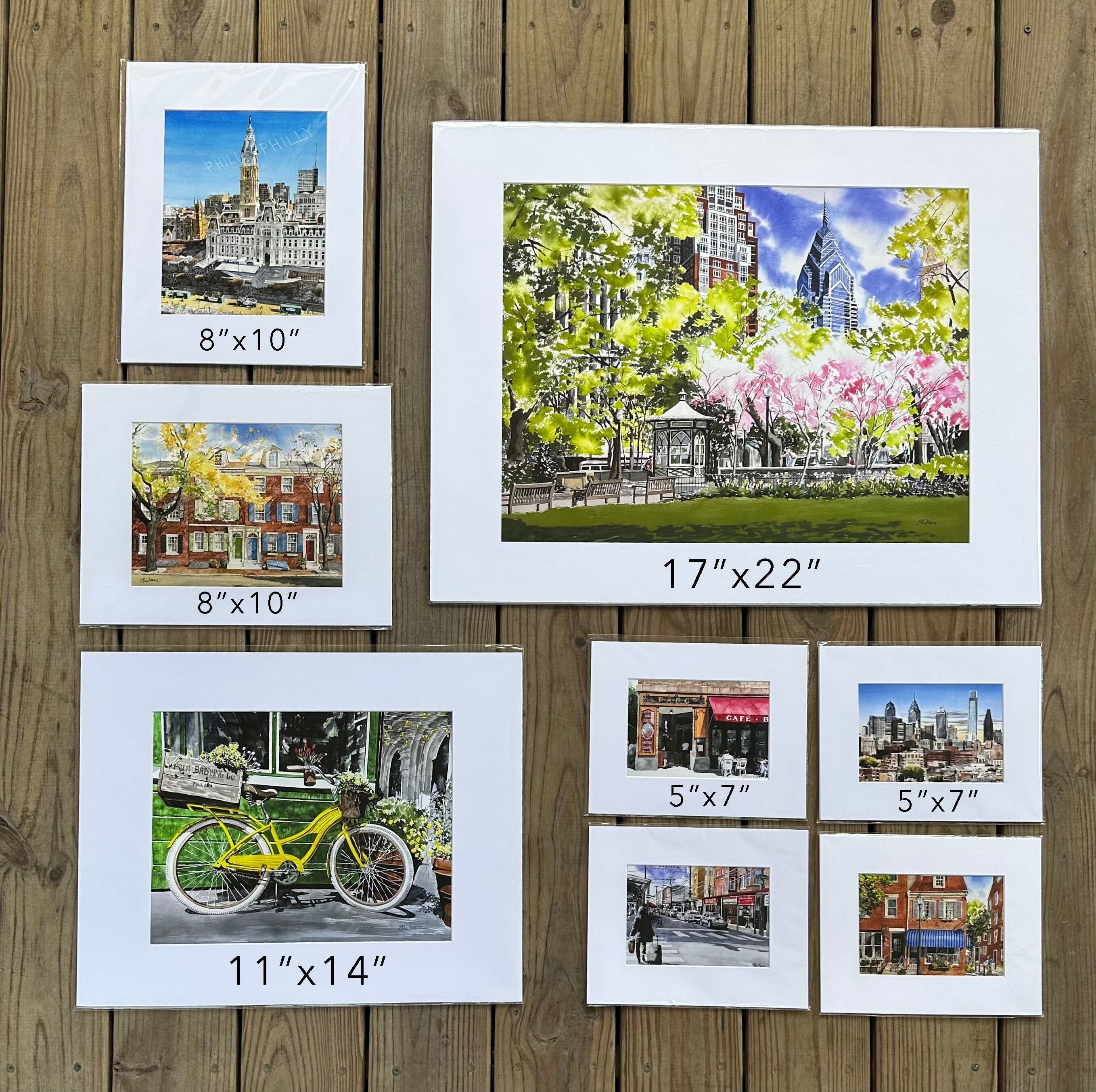 University of Pennsylvania Locust Walk. Philadelphia Watercolor Matted ...