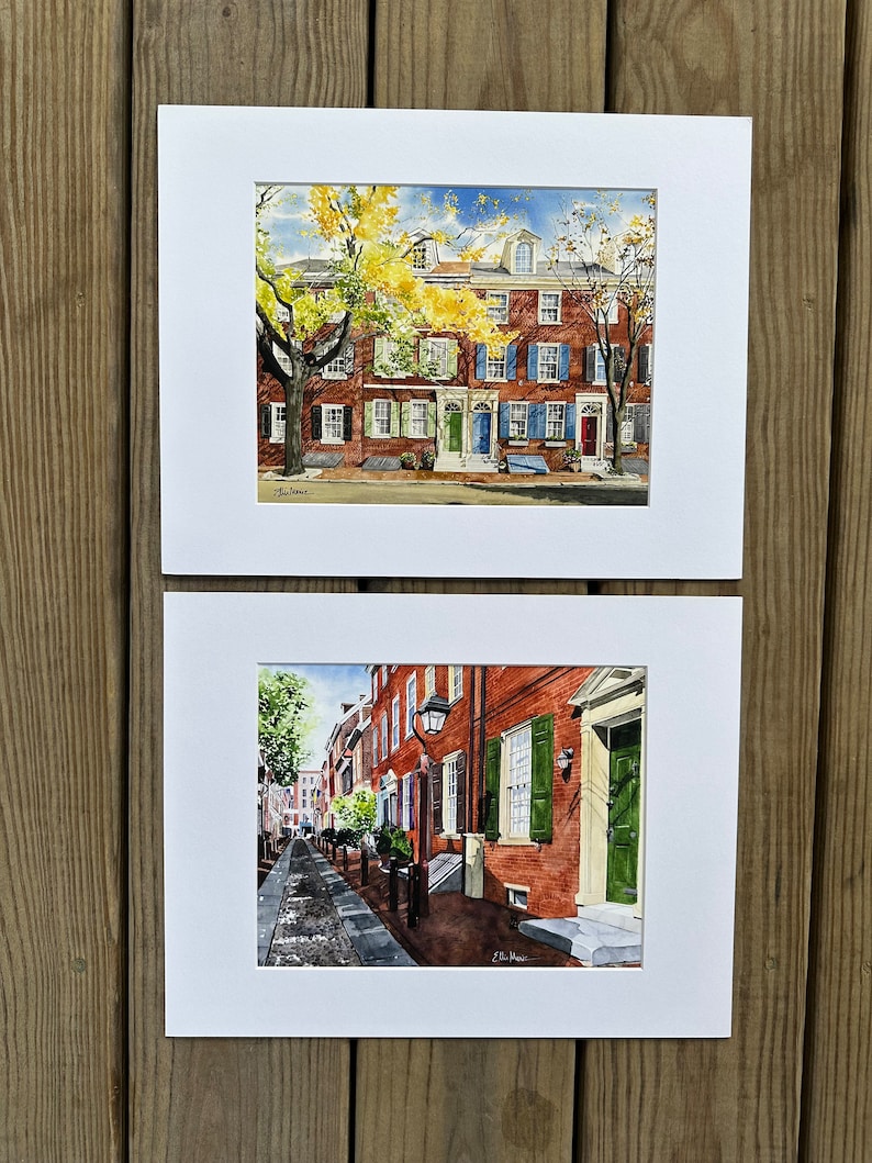 Wicker Rocking Chair on Porch. Matted Watercolor Print - Etsy