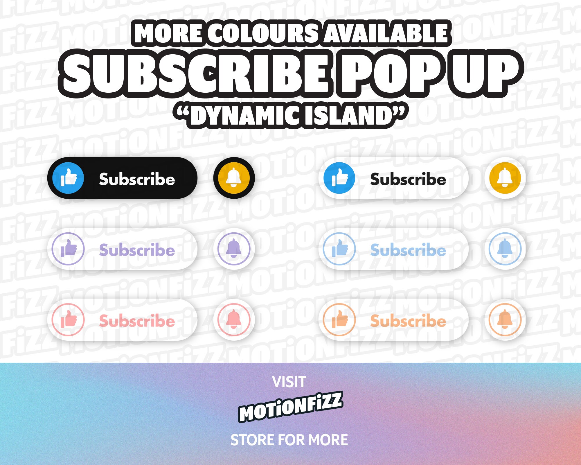 Animated Subscribe Pop-up - Dynamic Island Blue | Social Media ...