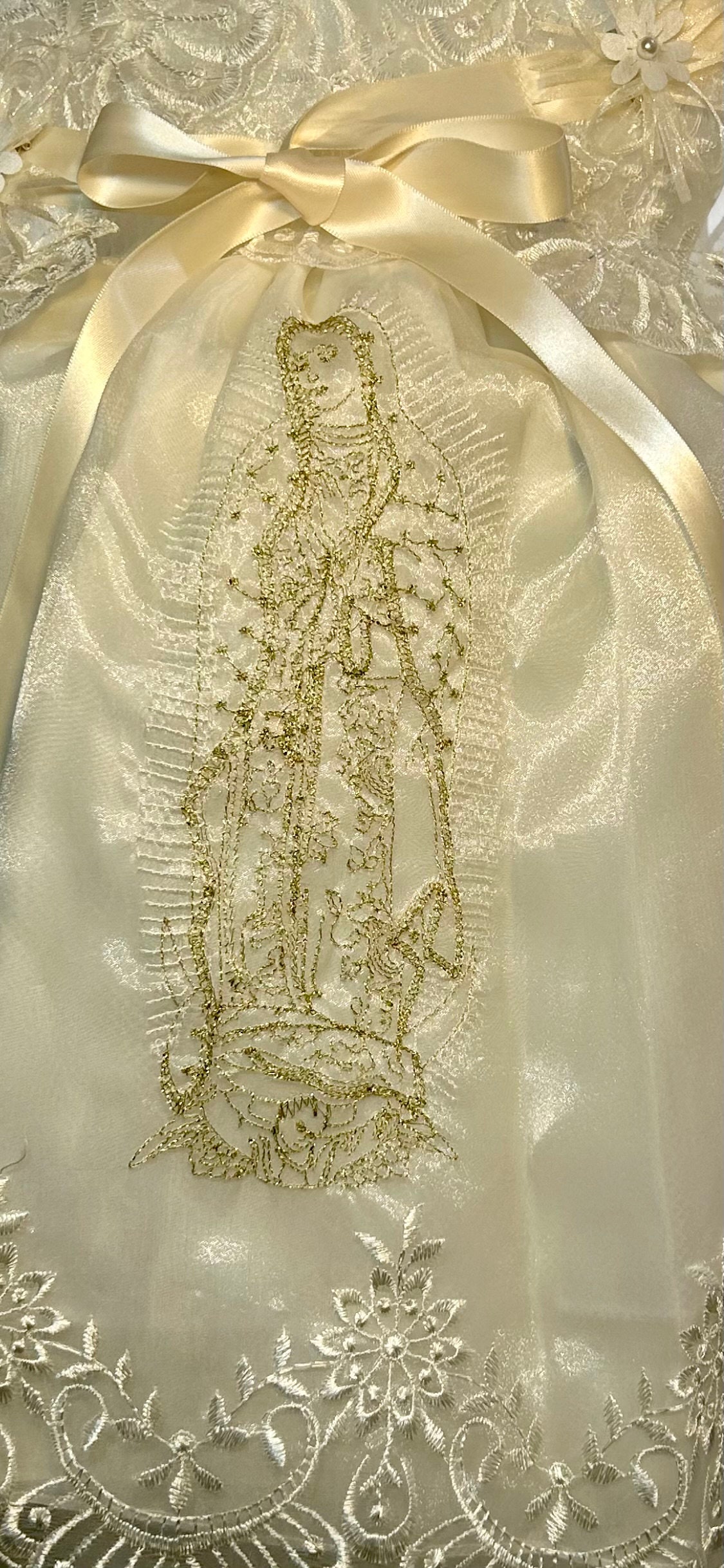 Virgin Mary Embroidered Gown - Etsy