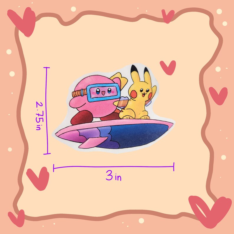 Kirby and Pikachu - Etsy