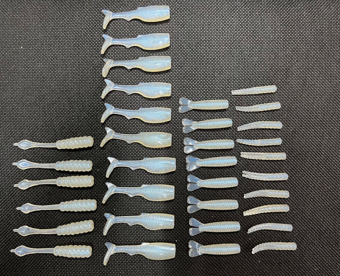 Soft Plastic Lures Crappie Baits Assorted Bait Pack Monkey Milk / Black ...