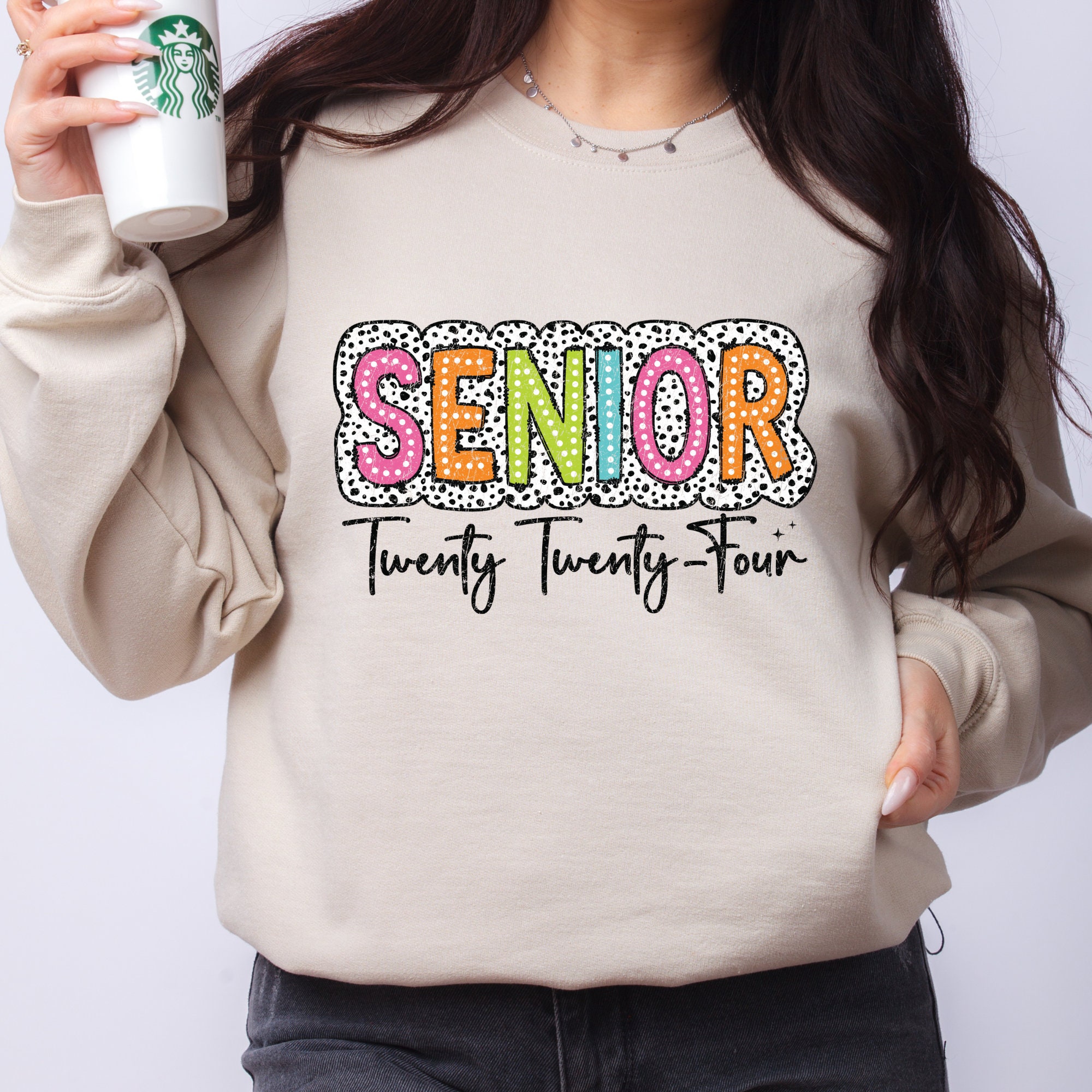 Graduation Senior Dalmatian Dots Sublimation PNG, Senior 2024 Png ...