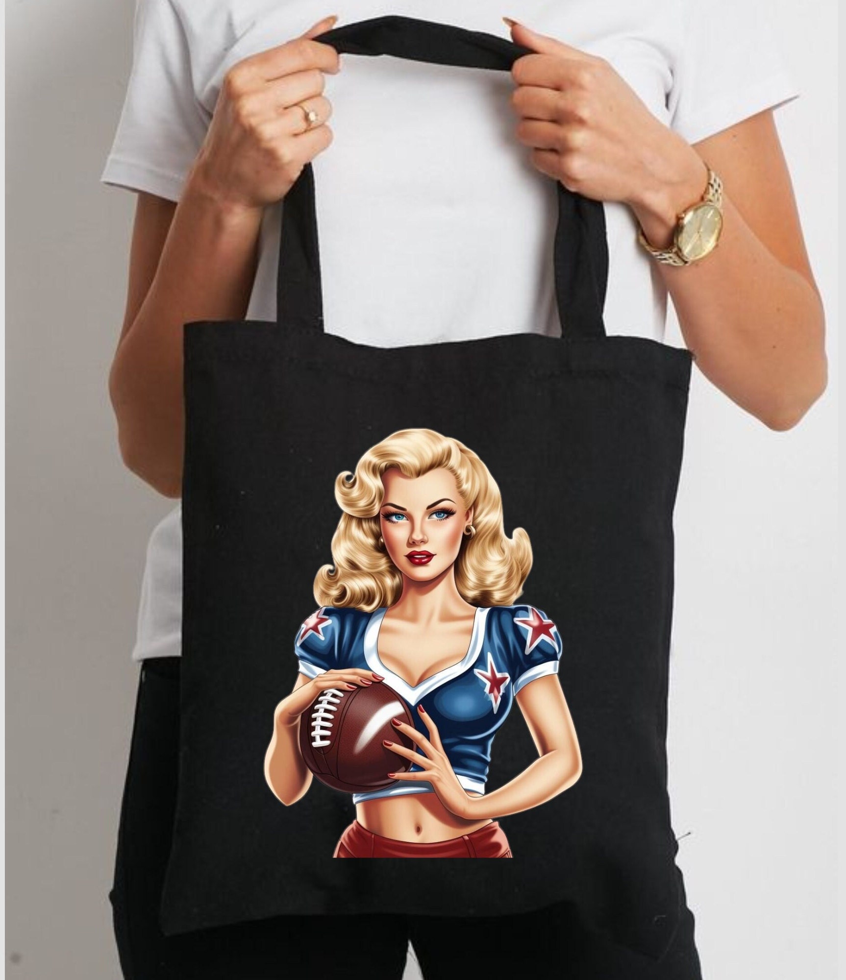 10 Football Pin up Girls Clipart PNG, Pin up Girls Clipart Vintage ...