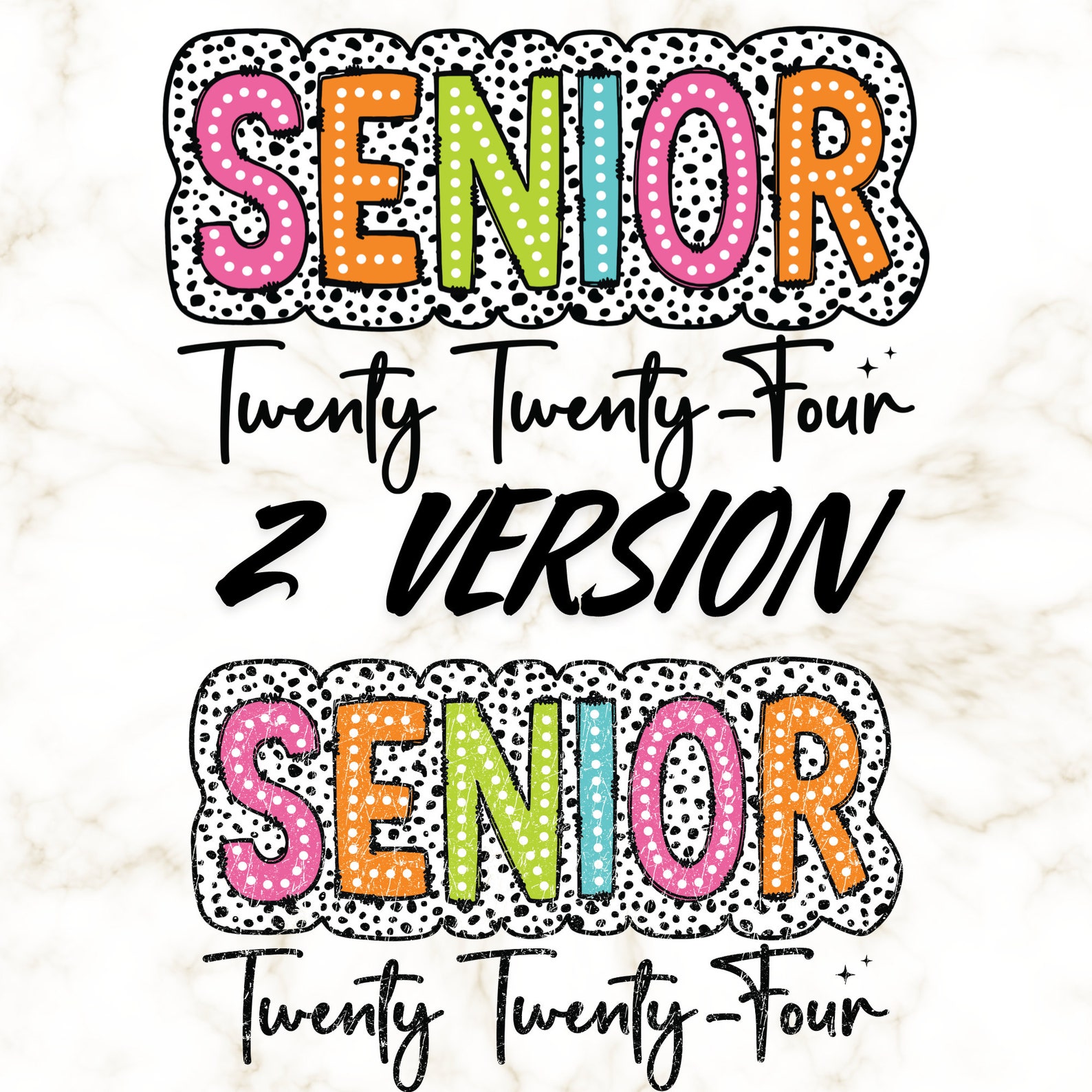 Graduation Senior Dalmatian Dots Sublimation PNG, Senior 2024 Png ...