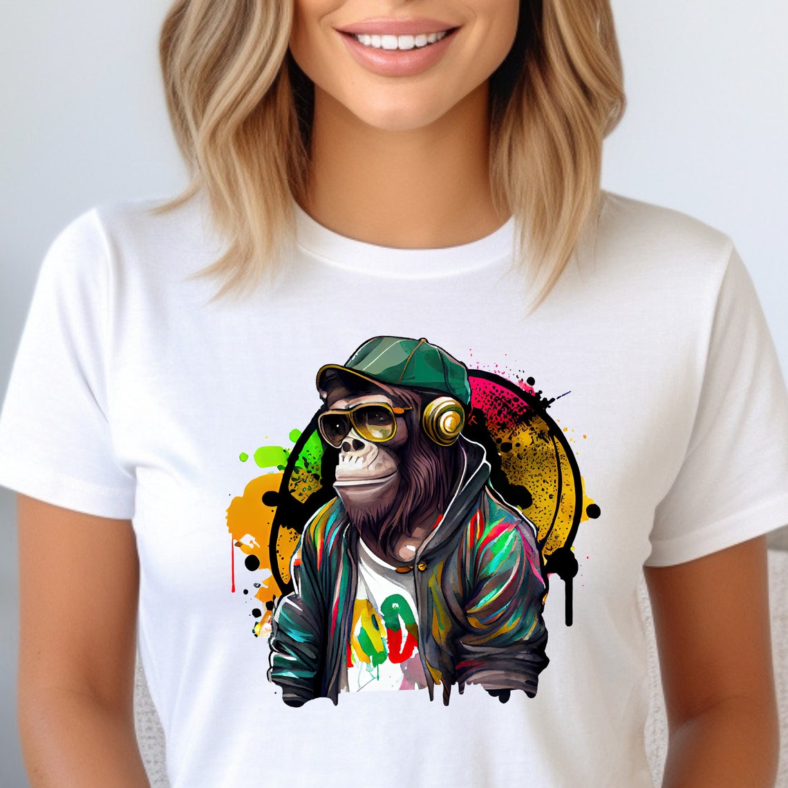 MONKEY Png Watercolor Sublimation Digital Download, Monkey Sublimation ...
