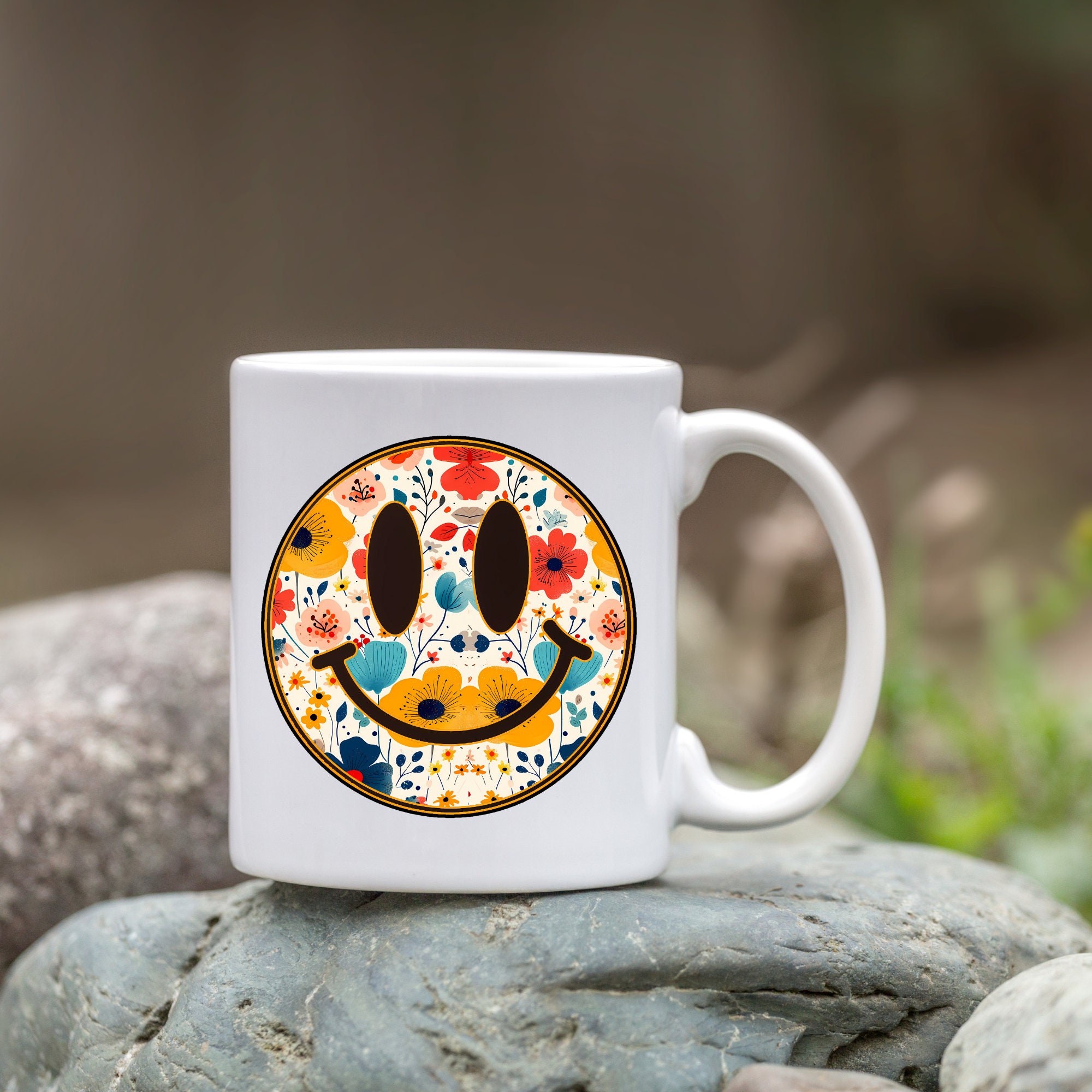 Distressed Smiley Face PNG Daisy PNG Daisy Smiley Shirt Design Retro ...