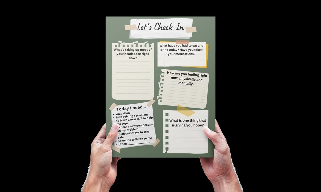 Check in Sheet, Therapy Check In - Etsy