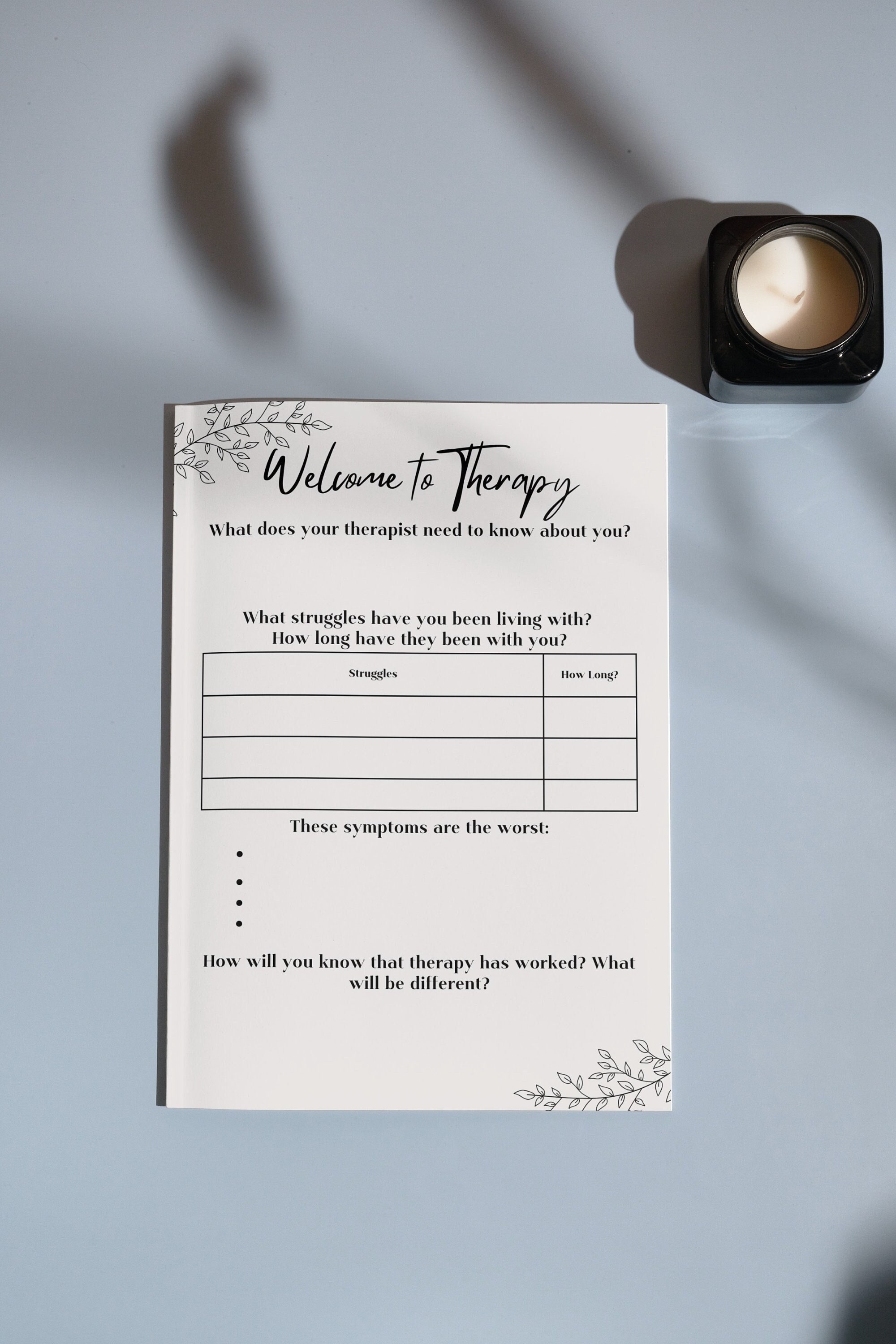 Counseling/therapy Check in Sheet-intake Session - Etsy