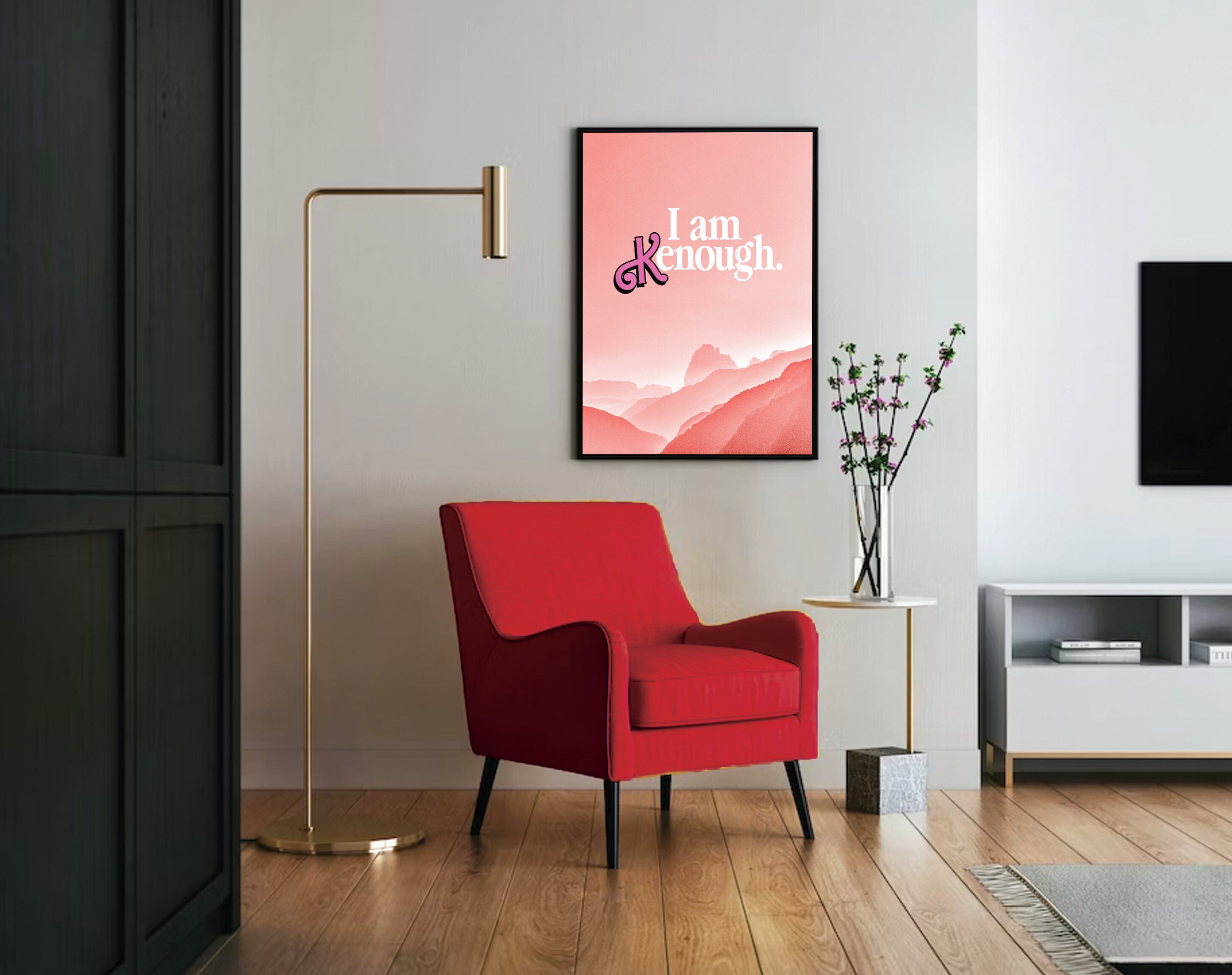 I Am Kenough - Barbie Movie - Barbie And Ken - Pink Landscape