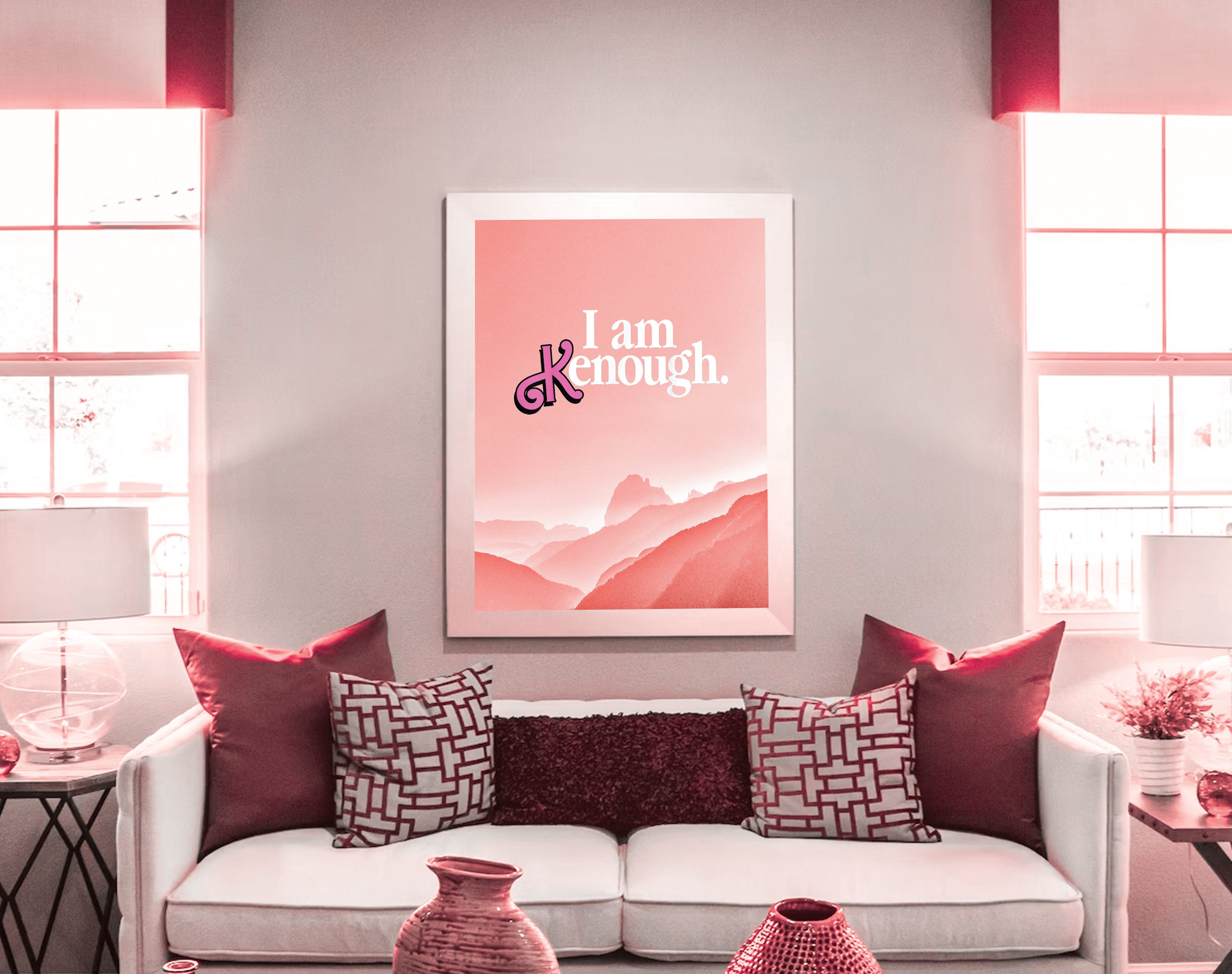 I Am Kenough - Barbie Movie - Barbie And Ken - Pink Landscape