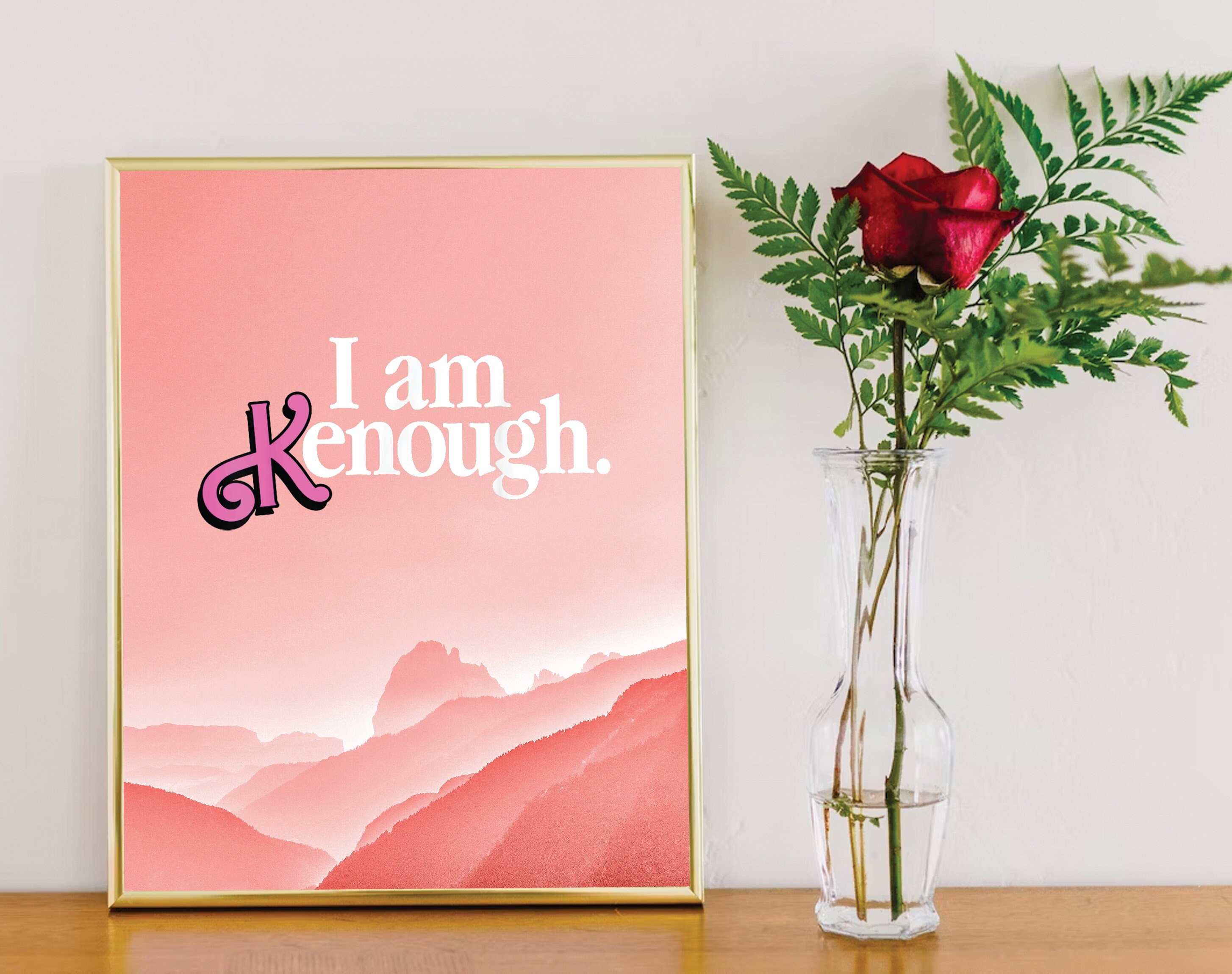 I Am Kenough - Barbie Movie - Barbie And Ken - Pink Landscape
