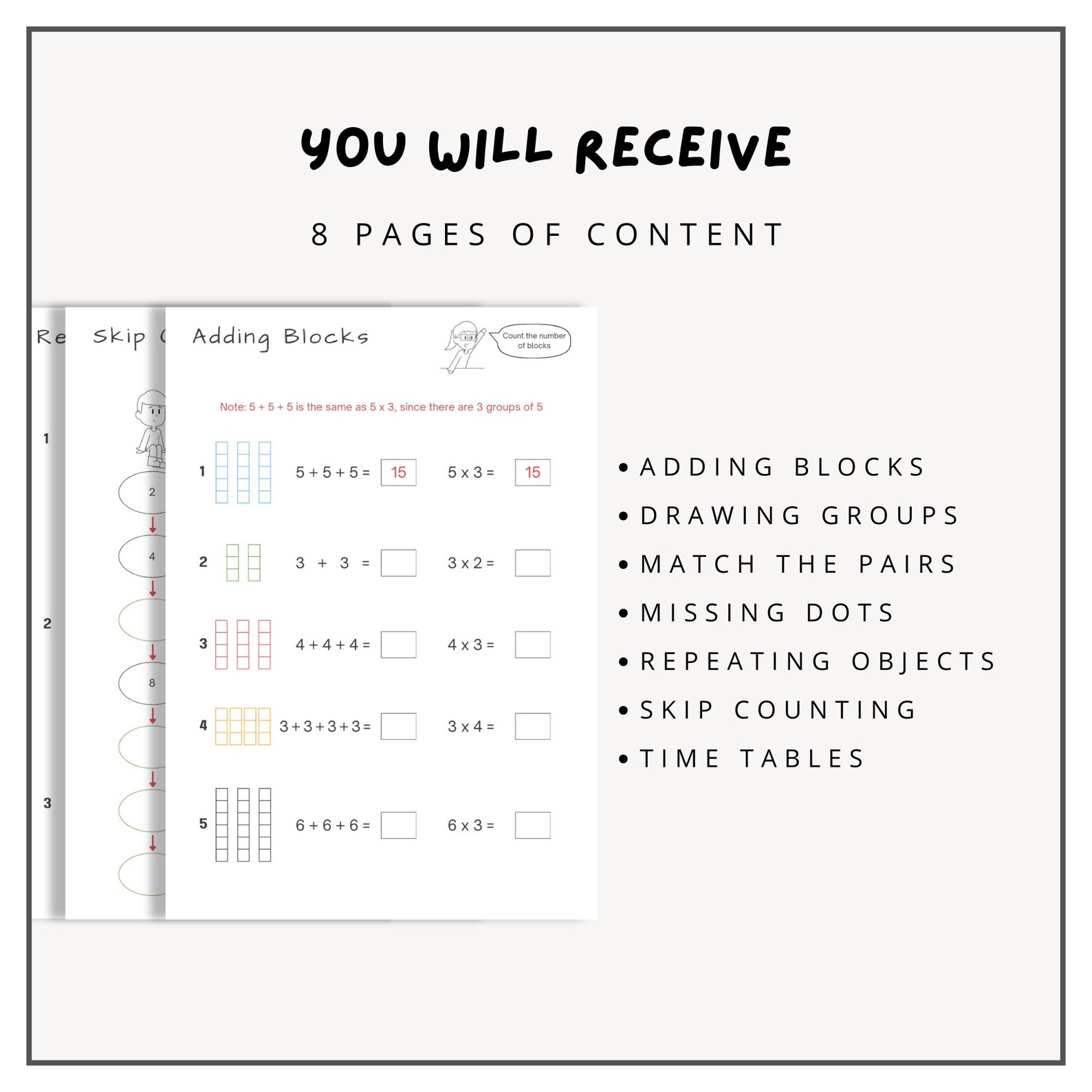 Year 1 Maths Worksheets, Addition & Multiplication Worksheets, Learning ...