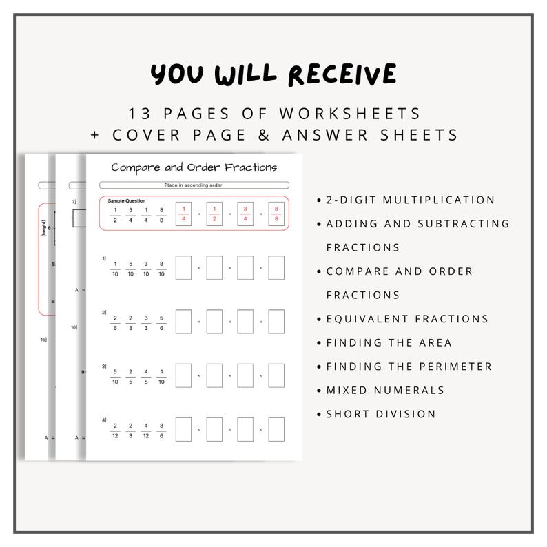 Year 5 Maths Bundle, 5th Grade Worksheets, Learning Maths ...