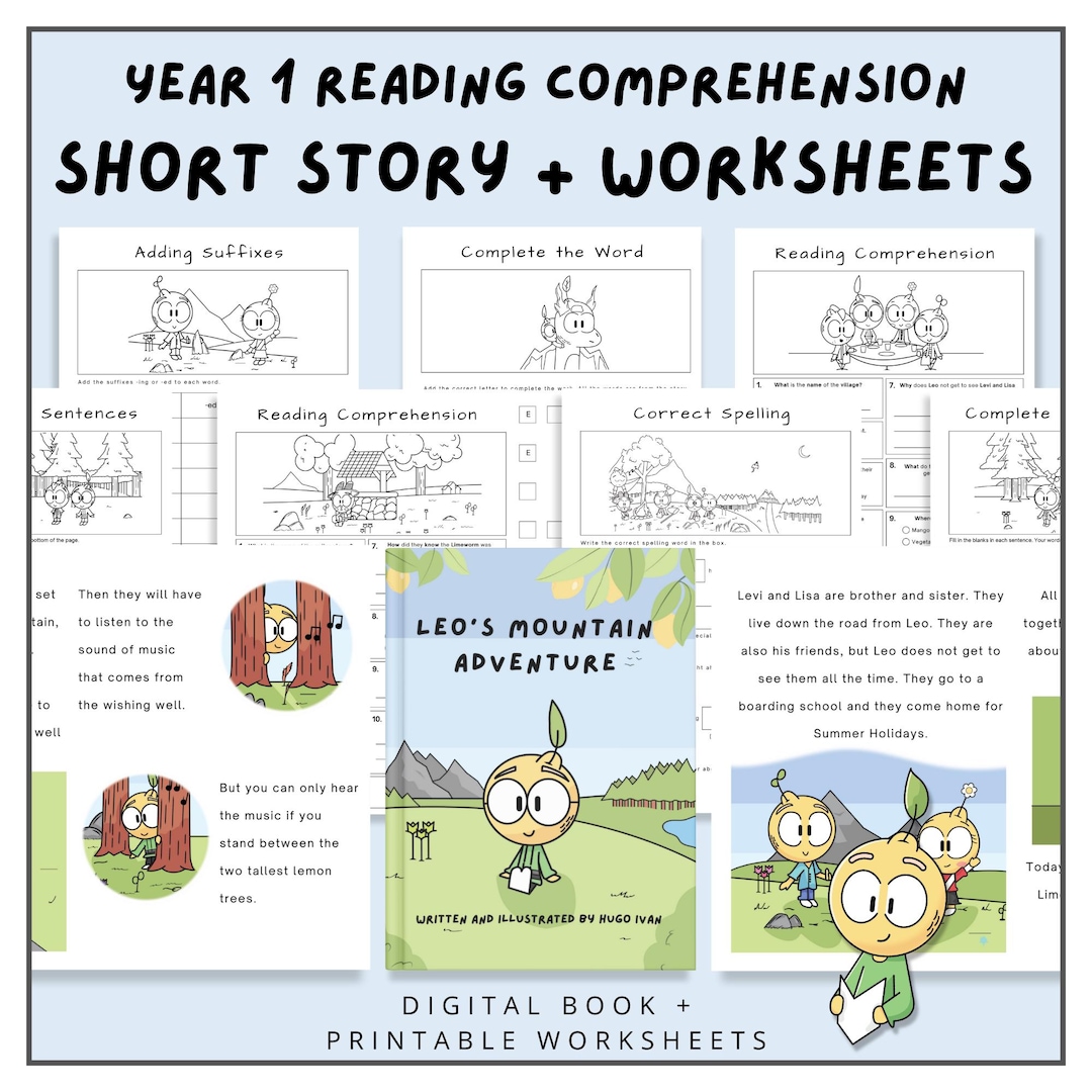 Year 1 Reading Comprehension, Grade 1 Literacy Worksheets, Kids Digital ...