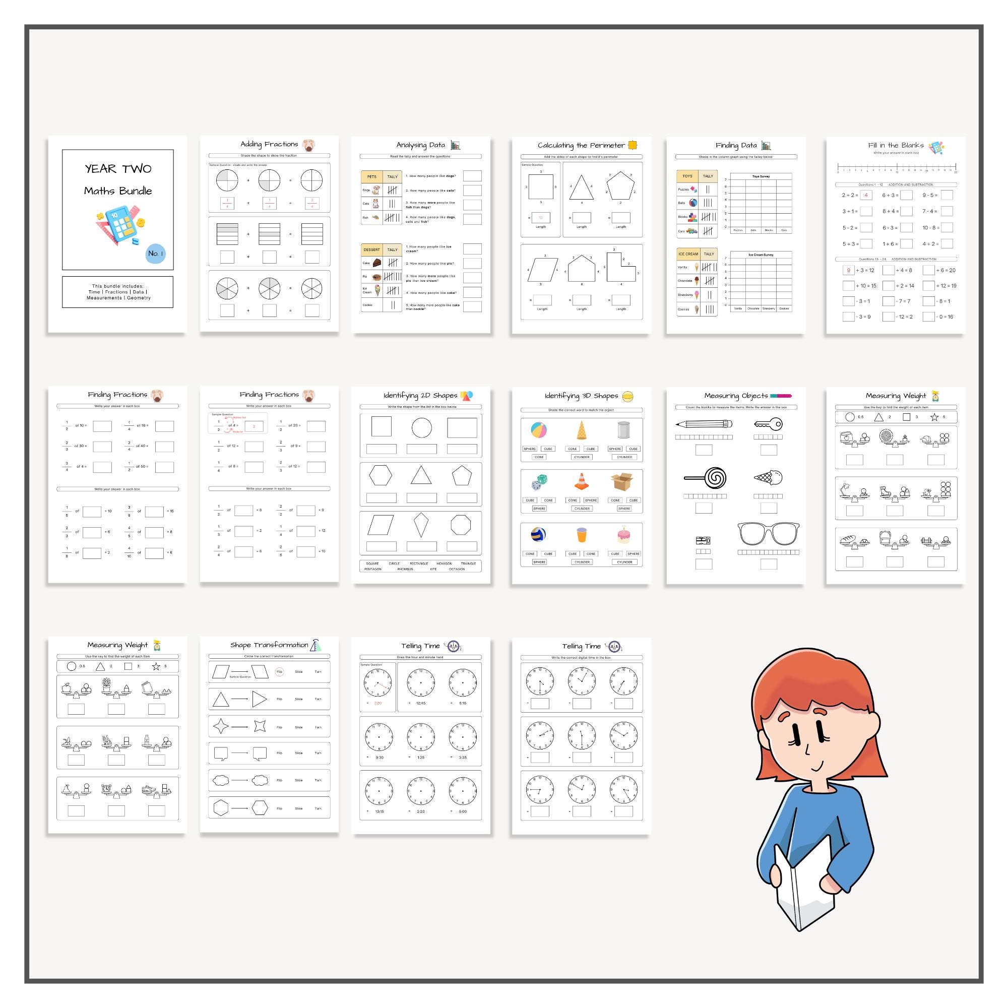 Year 2 Maths Bundle, Grade 2 Curriculum, Learning Maths, Addition and ...