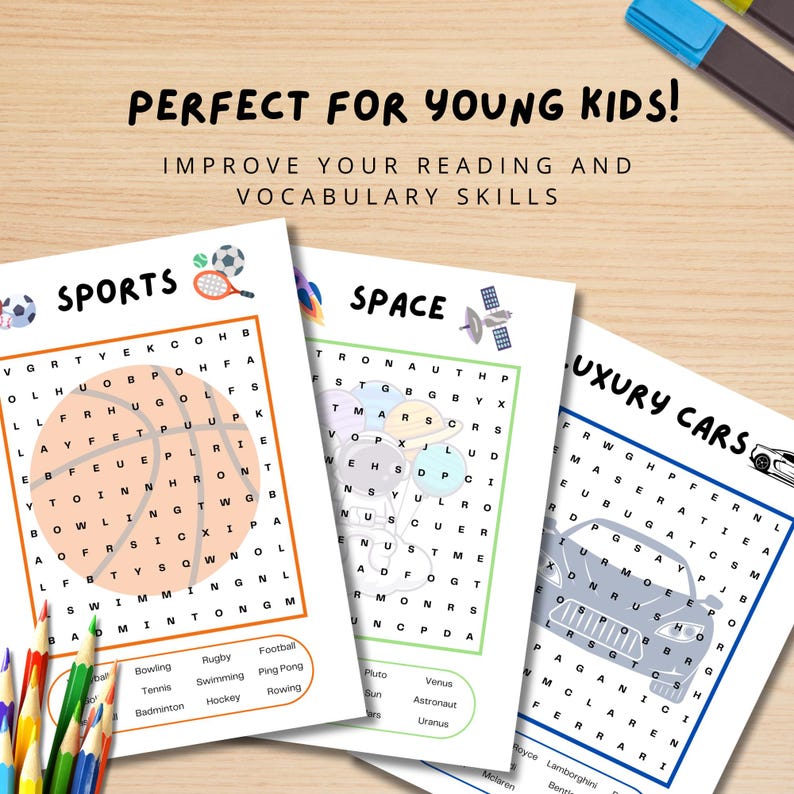 Kids Word Search Bundle, Printable Wordsearch Sheets, Printable ...