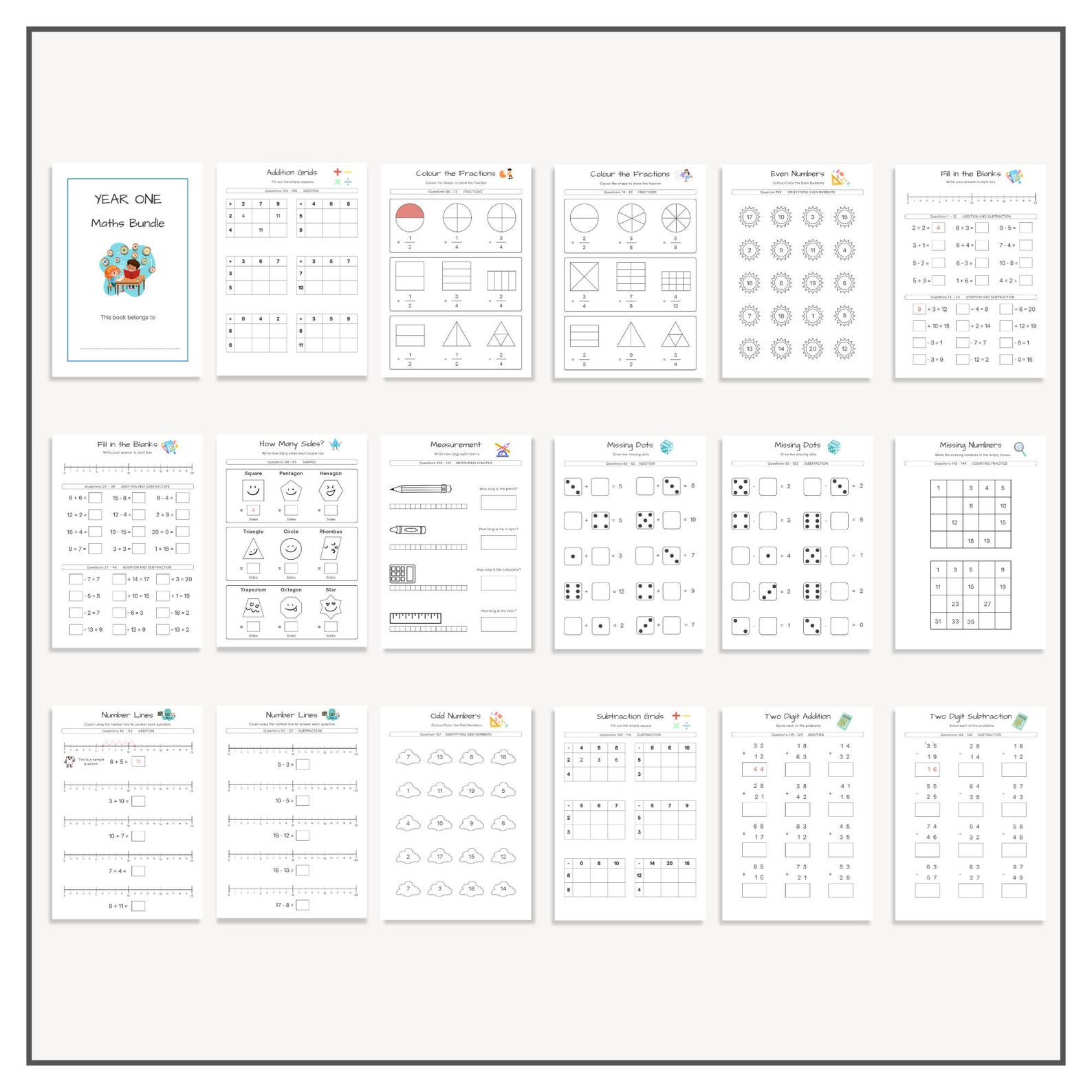Year 1 Maths Bundle, Grade 1 Curriculum, Learning Maths, Addition and ...