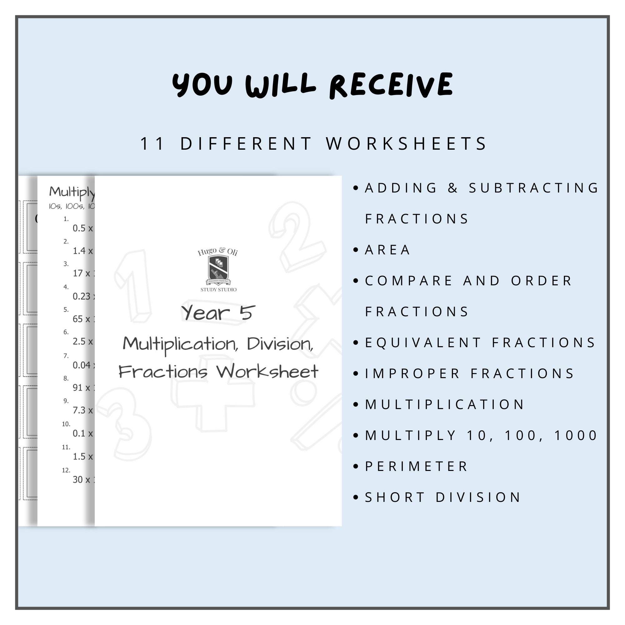 Year 5 Maths Revision Sheets, Simple Maths Problems, Printable Bundle ...
