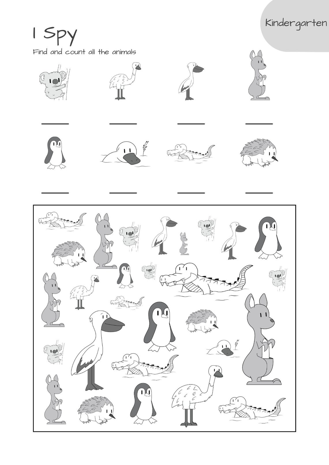 Australian Animals Worksheets, Kindergarten Learning Bundle ...