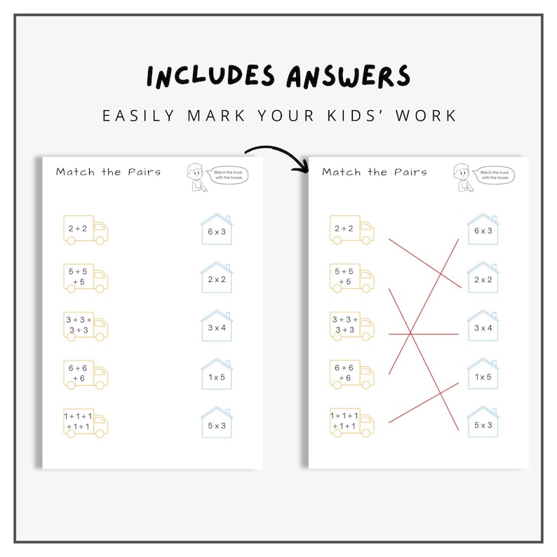 Year 1 Maths Worksheets, Addition & Multiplication Worksheets, Learning ...