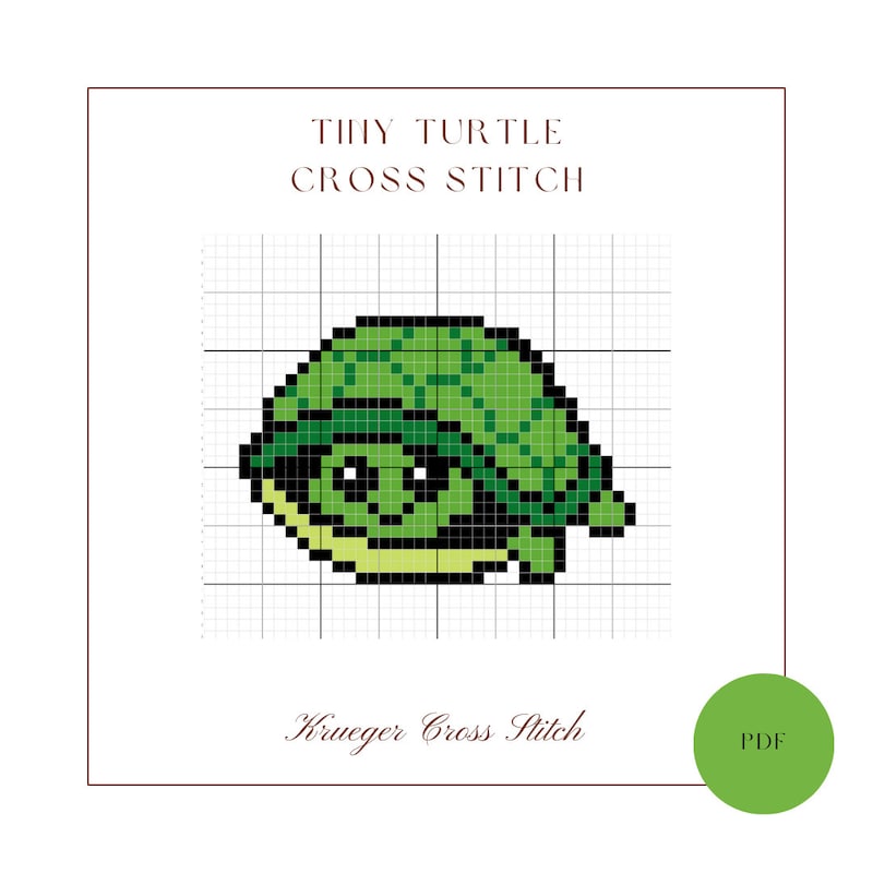 Turtle Cross Stitch - Etsy