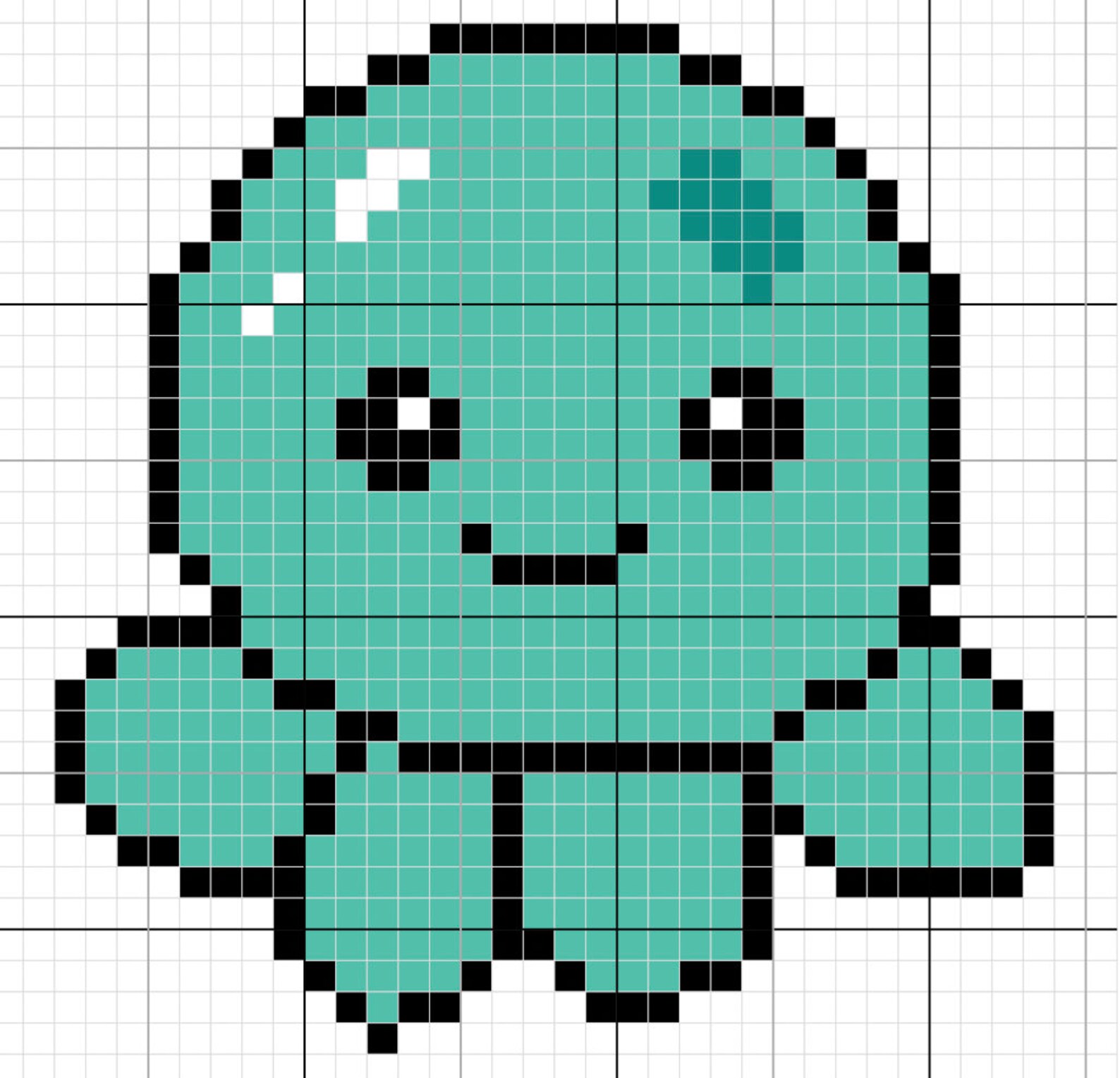 Cartoon Octopus Cross Stitch Pattern PDF | Cute Cartoon Octopus | Easy ...