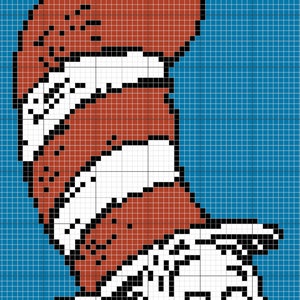 Cat in the Hat Cross Stitch Pattern PDF | Book Cover Cross Stitch ...