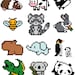Easy Tiny Animals Cross Stitch Pattern PDF | Hamster Cow, Orca, Bumble ...