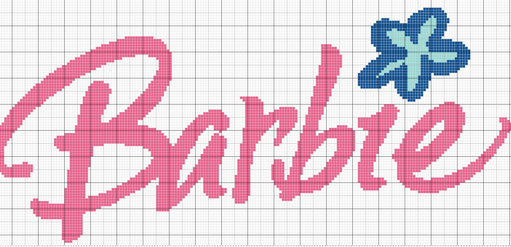 Barbie Flower Cross Stitch Pattern: Easy Beginner Vintage Design (PDF ...