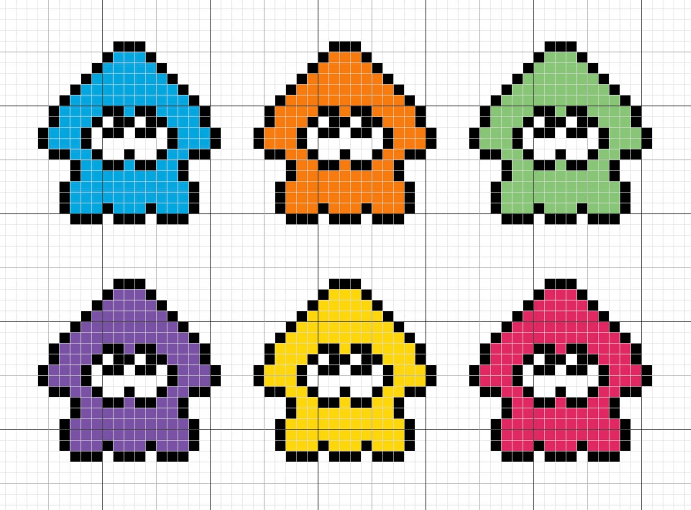 Splatoon Squid Cross Stitch Pattern PDF | Instant Download | Beginner ...