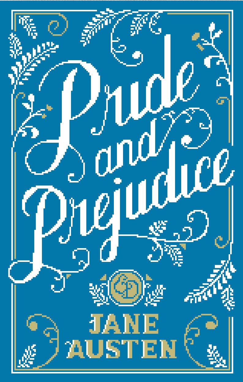 Pride and Prejudice Book Cover Cross Stitch Pattern (PDF) - Etsy