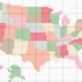 United States Map Cross Stitch Pattern PDF Download | Simple US Map ...